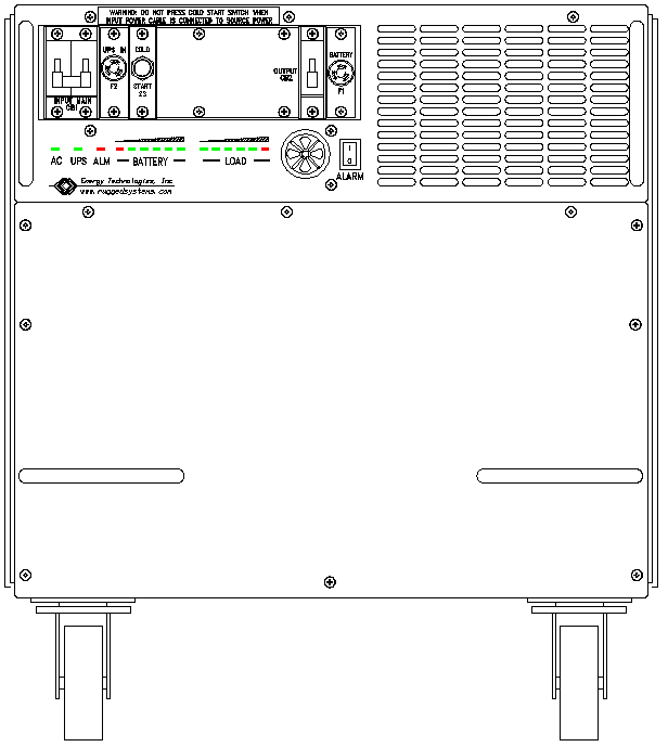P/N: ETI0001-1051, 1.0 kVA Rugged Rackmount UPS w/ 4 Hours Backup